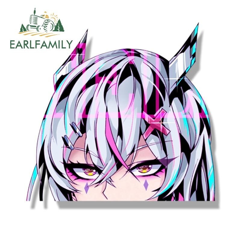 EARLFAMILY 5.1 Inch Qipao Gyaru Fanart Car Sticker Waifu Decal Cartoon ...