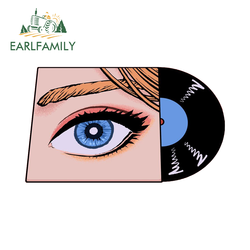 EARLFAMILY 5.1 Inch Retro Anime Girl Eyes Car Stickers Windows Car ...