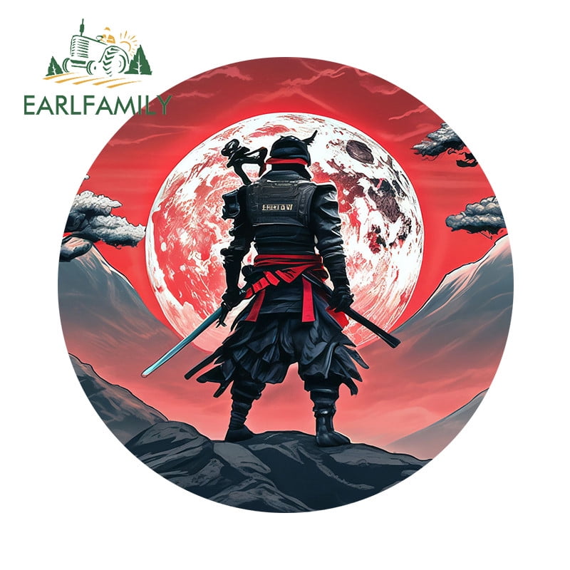 EARLFAMILY 5.1 Inch Samurai Warrior Japanese Car Stickers Personality ...