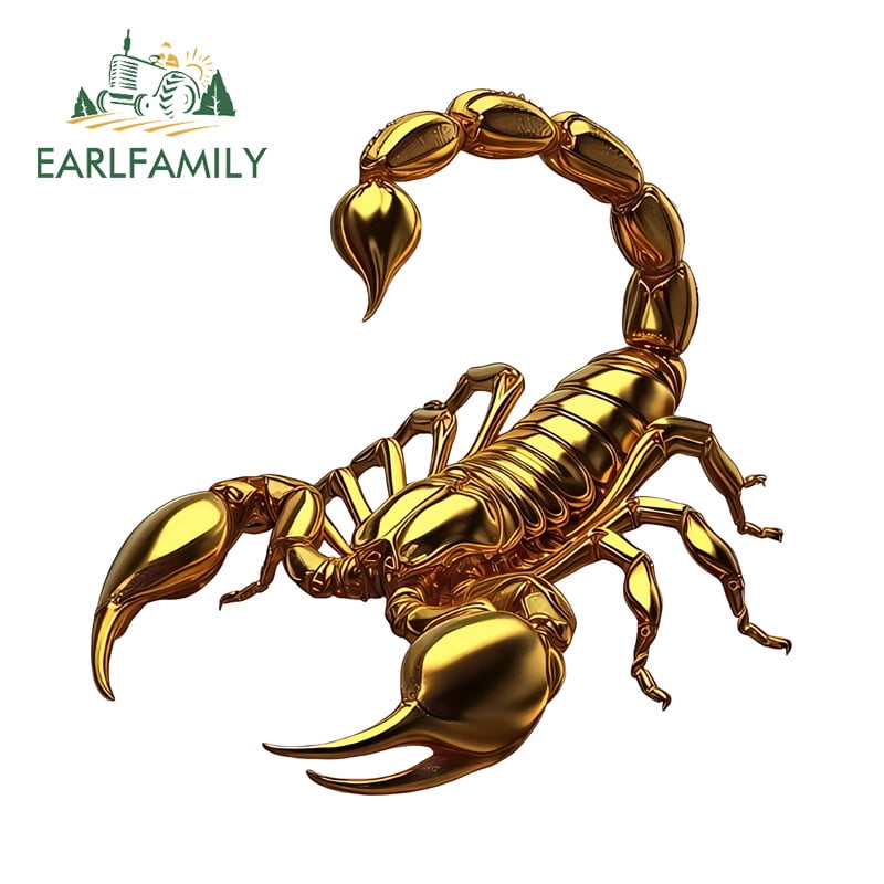 EARLFAMILY 5.1 Inch Scorpion Car Sticker Waterproof Scratch-Proof Vinyl ...