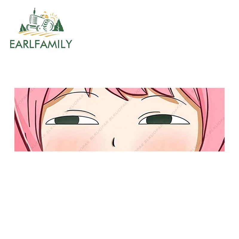 EARLFAMILY 5.1 Inch Slap Anime Car Sticker Anime Anya Eyes Car ...