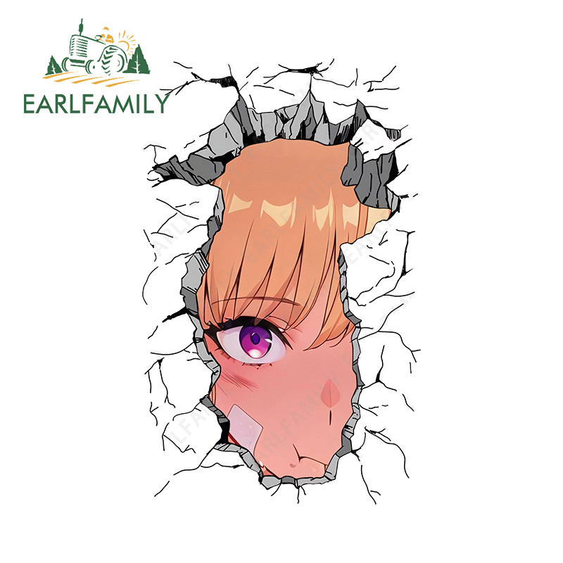 EARLFAMILY 5.1 Inch Solo Leveling Anime Girl Face Tear Car Stickers ...