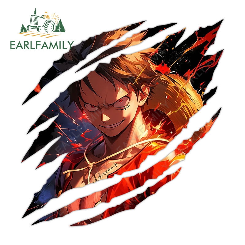 EARLFAMILY 5.1 Inch Tear Anime Car Stickers Windows Campervan ...