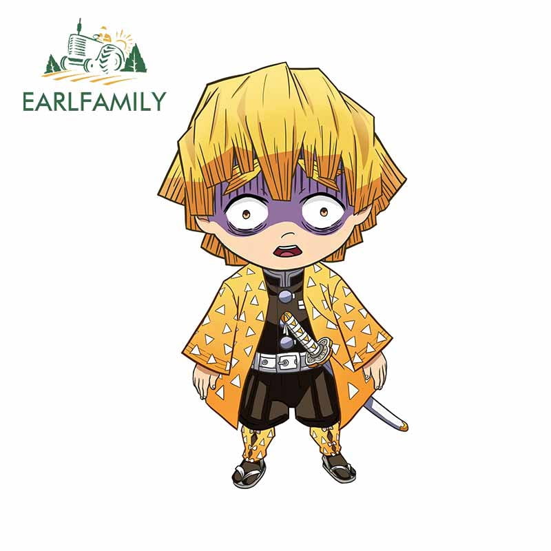 EARLFAMILY 5.1 Inch for Agatsuma Zenitsu Vinyl Car Stickers Window ...