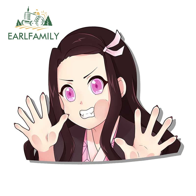 EARLFAMILY 5.1 Inch for Kamado Nezuko Car Stickers Funny Anime Decal ...