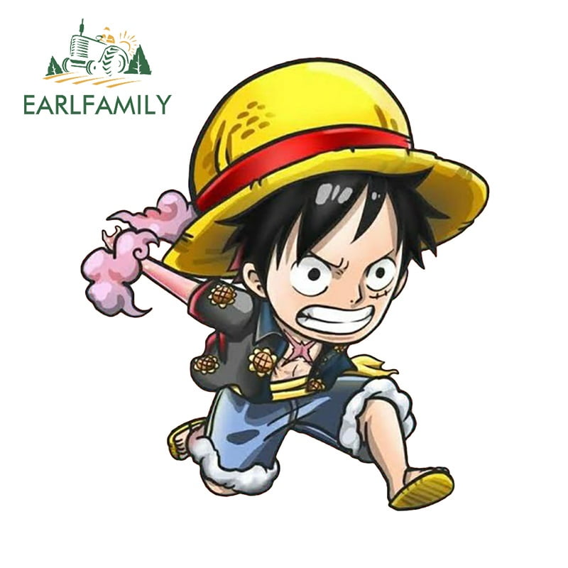 EARLFAMILY 5.1 Inch for Luffy Car Sticker Sunscreen Waterproof Decal ...