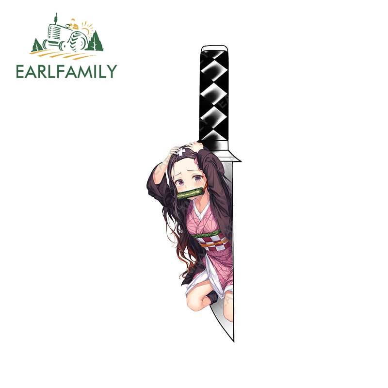 EARLFAMILY 5.1 Inch for Nezuko Camper Car Sticker Motorcycle Trunk ...