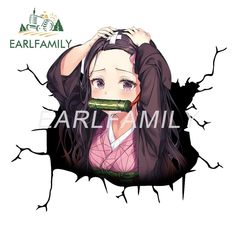 EARLFAMILY 5.1 Inch for Nezuko Car Stickers Anime Decal Creative ...