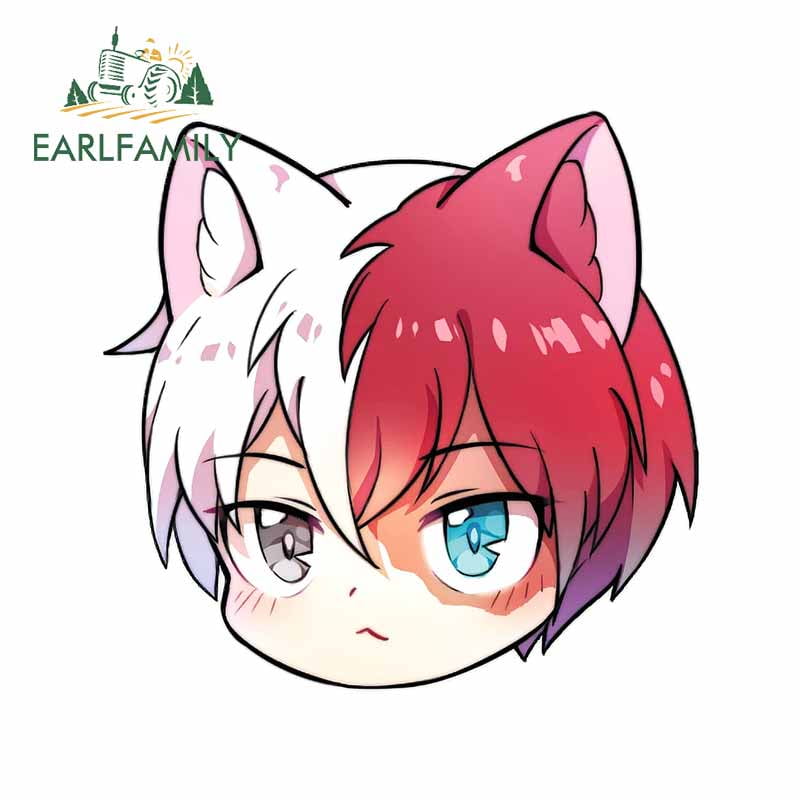EARLFAMILY 5.1 Inch for Todoroki Shoto Car Stickers Anime Scratch-Proof ...