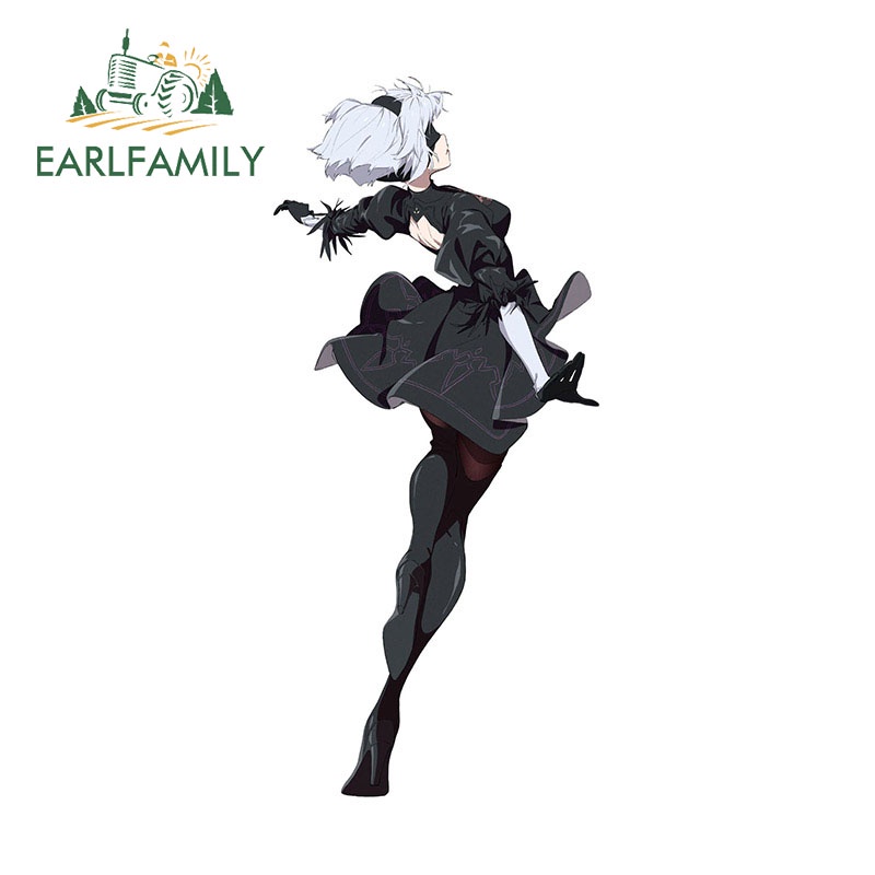 EARLFAMILY 5.1 Inch for YoRHa No.2 Type B Lovely Girl Racing Sticker ...