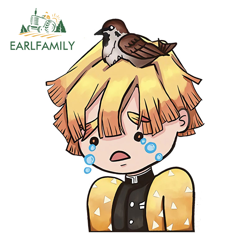 EARLFAMILY 5.1 Inch for Zenitsu Anime Car Stickers Graffiti Campervan ...