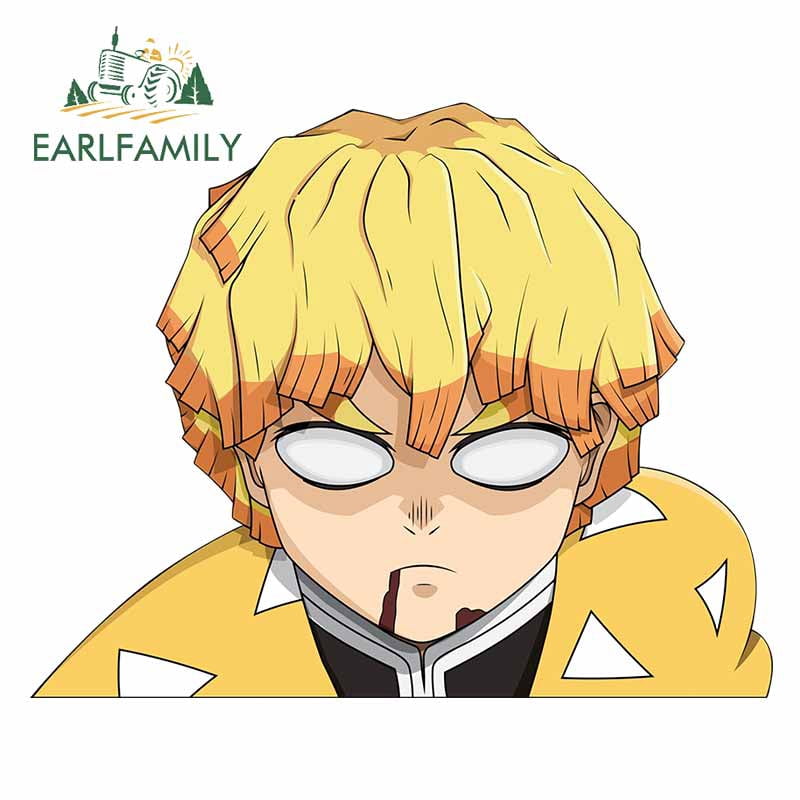 EARLFAMILY 5.1 Inch for Zenitsu Car Stickers Anime Vinyl Window Trunk ...