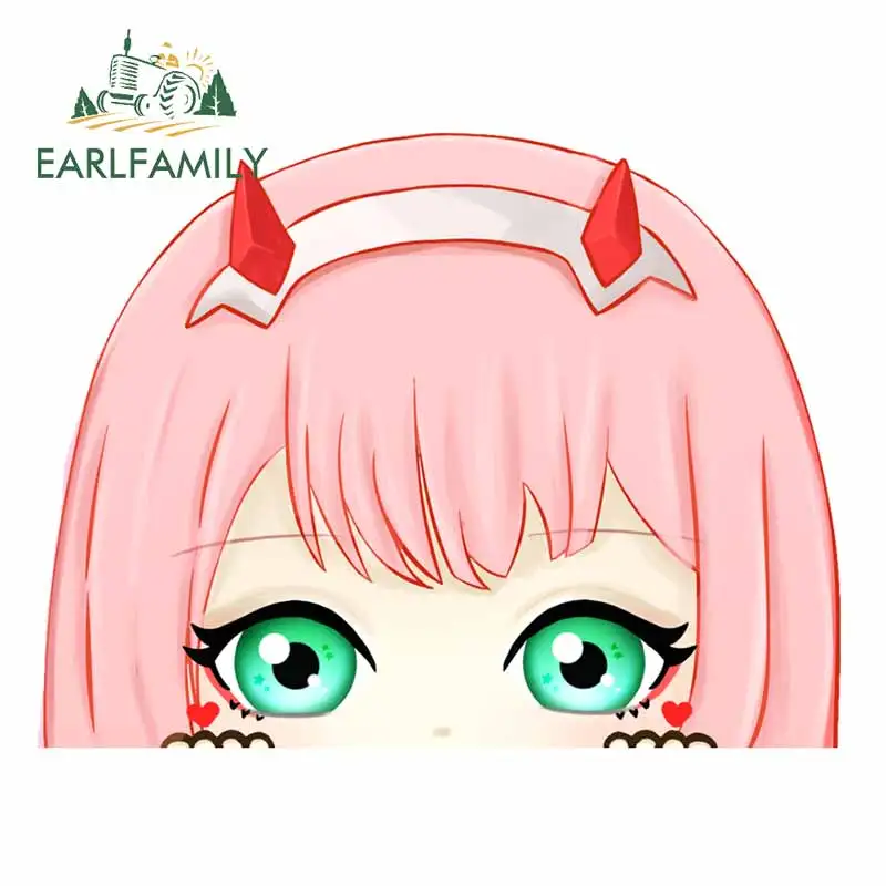EARLFAMILY 5.1 Inch for Zero Two Anime Peeking Vinyl Personality Car ...