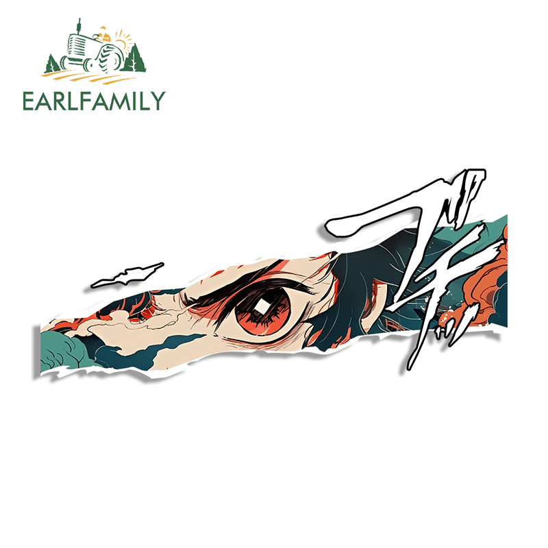 EARLFAMILY 5.1" Kamado Nezuko Red Eyes Slap Car Stickers Hot Blooded ...