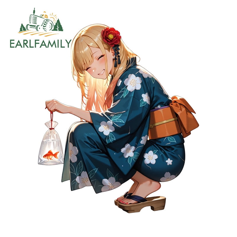 EARLFAMILY 5.1" Kitagawa Marin Japanese Car Sticker Occlusion Scratch ...