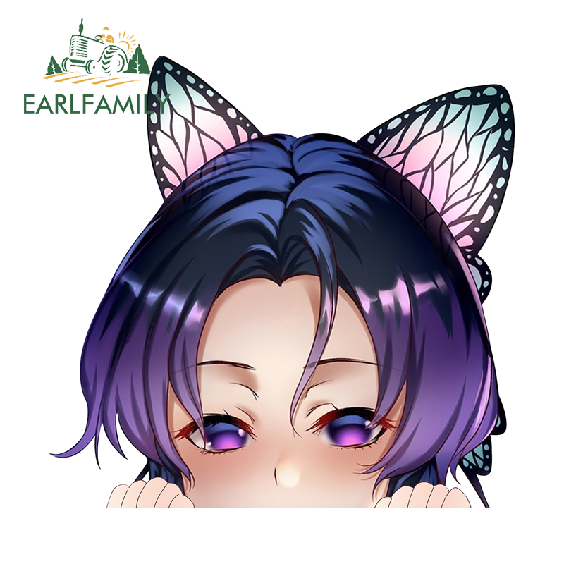EARLFAMILY 5.1" Kochou Shinobu Car Stickers Motorcycle Helmet Trunk ...