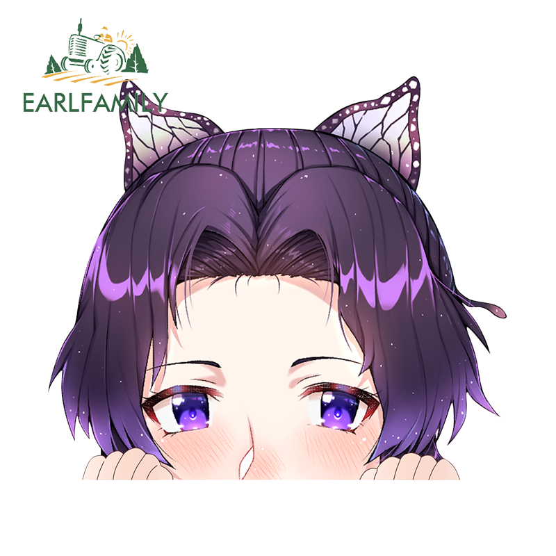 EARLFAMILY 5.1" Kochou Shinobu Car Stickers Motorcycle Helmet Trunk ...