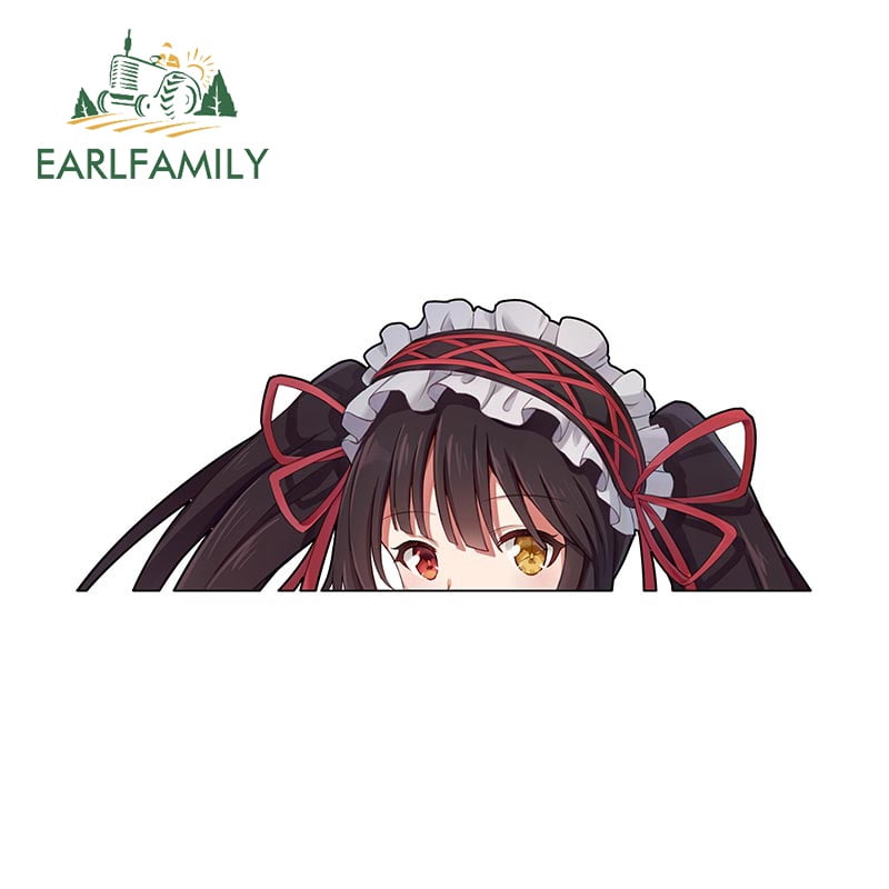 EARLFAMILY 5.1" Kurumi Peeker Car Stickers Anime Car Accessories Decal ...