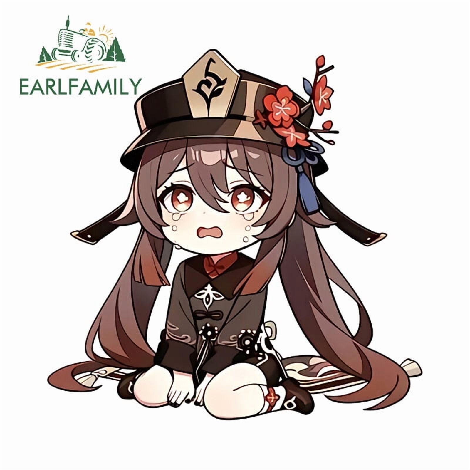 EARLFAMILY 5.1" Loli Cute Girl Hutao Car Stickers Chibi Motorcycle ...