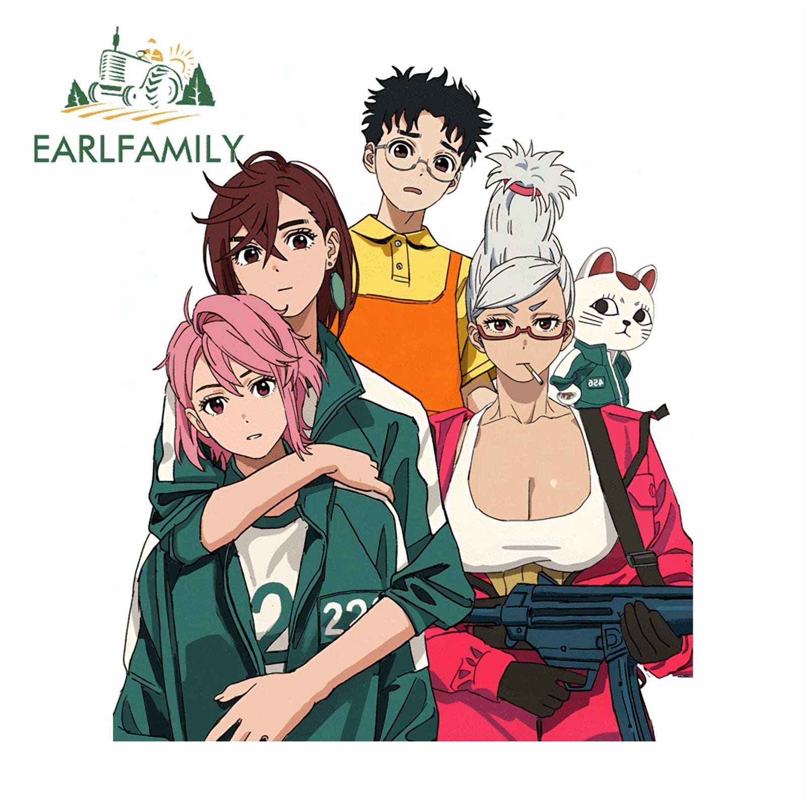 EARLFAMILY 5.1" Momo Anime Girl Car Sticker Waterproof Rearview Mirror ...