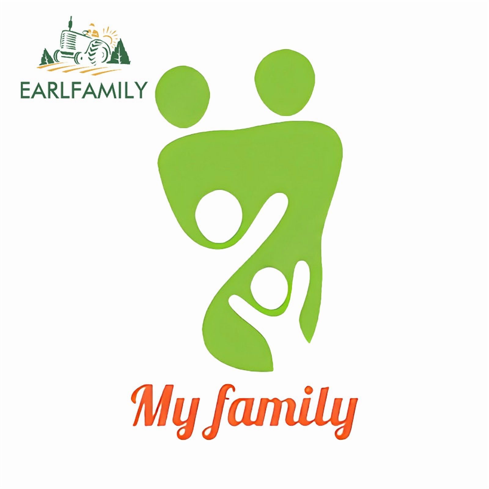 EARLFAMILY 5.1" My Family Colorful Sign Car Sticker Waterproof ...