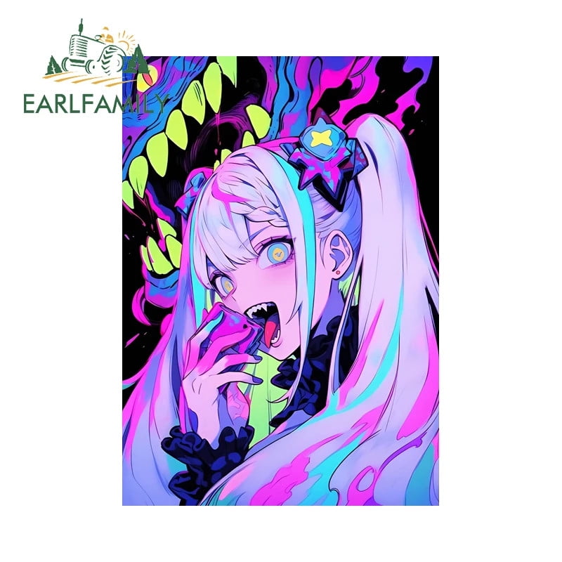 EARLFAMILY 5.1" Neon Posters Devil Car Stickers Loli Succubus Vinyl ...