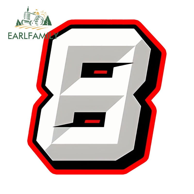 EARLFAMILY 5.1" Racing Number Cartoon Car Sticker Fashionable ...