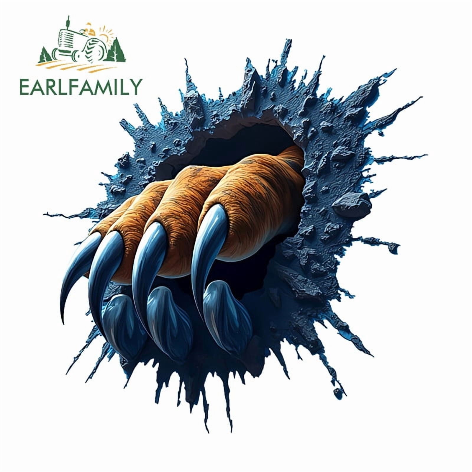 EARLFAMILY 5.1" Tiger Paw Tear Car Stickers Motorcycle Helmet ...
