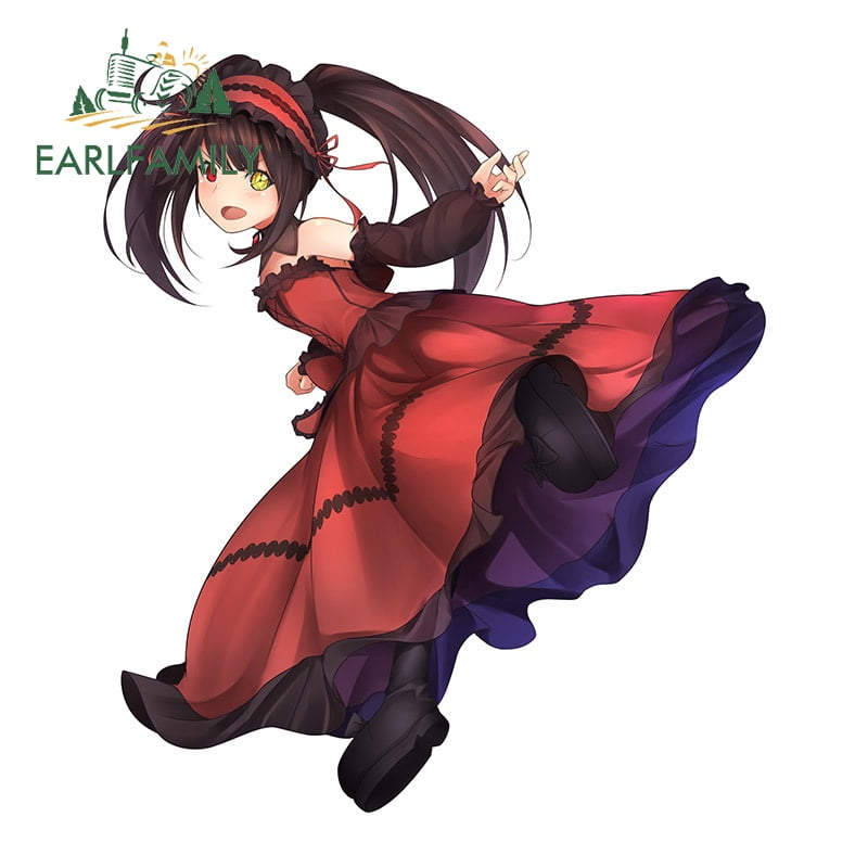 EARLFAMILY 5.1" Tokisaki Kurumi Car Sticker Sunscreen Skateboard Laptop ...