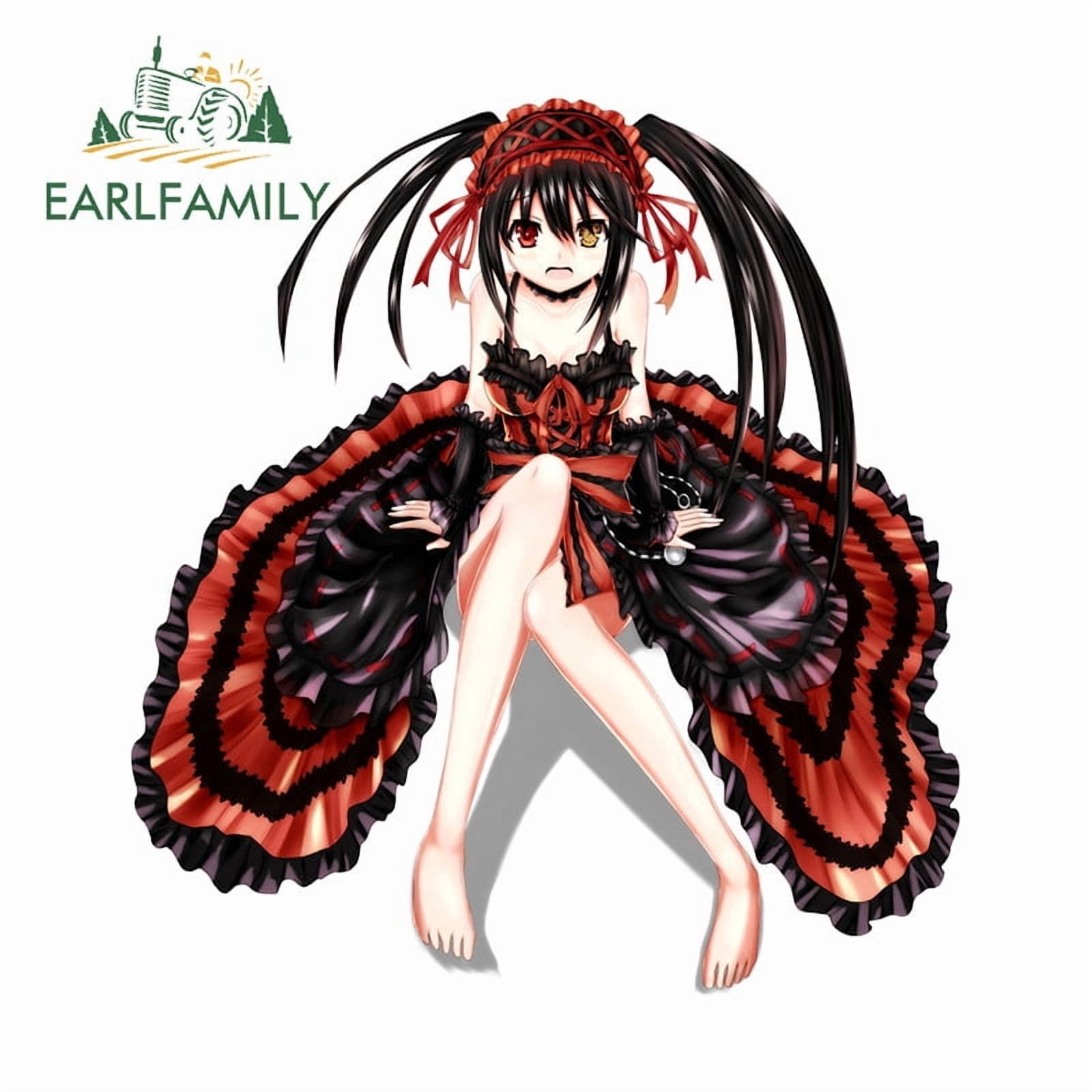 EARLFAMILY 5.1" Tokisaki Kurumi Car Stickers Scratch-Proof JDM Vinyl ...