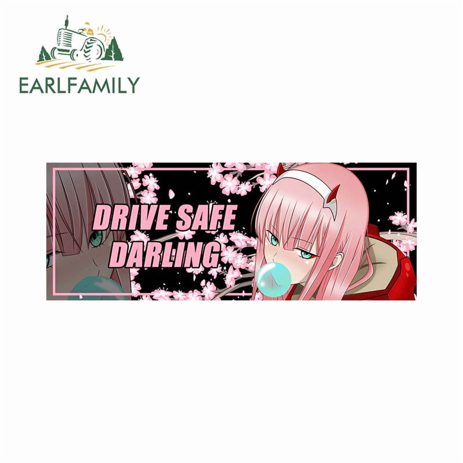 EARLFAMILY 5.1" Zero Two Slap Car Sticker Fashionable Occlusion Scratch ...