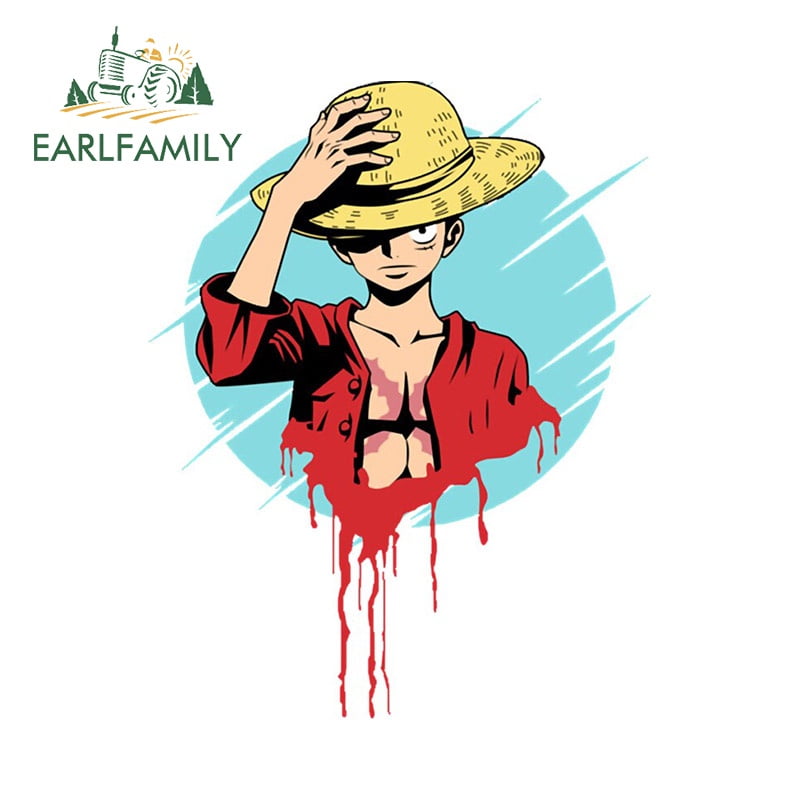 EARLFAMILY 5.1 in Anime Car Sticker Monkey D Luffy Decal Laptop ...