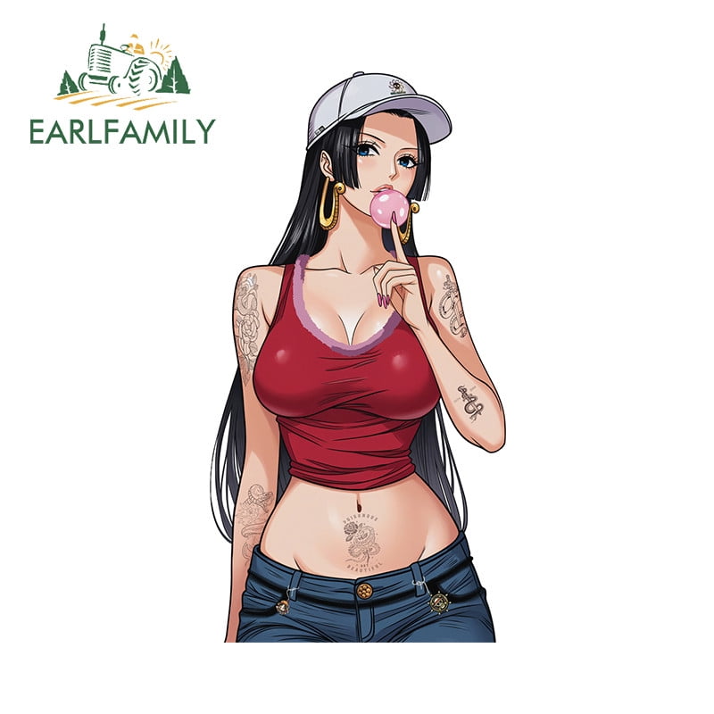 EARLFAMILY 5.1 in Nico·Robin Car Stickers Fanart Black Tattoo Funny Motorcycle Sedan Helmet ...