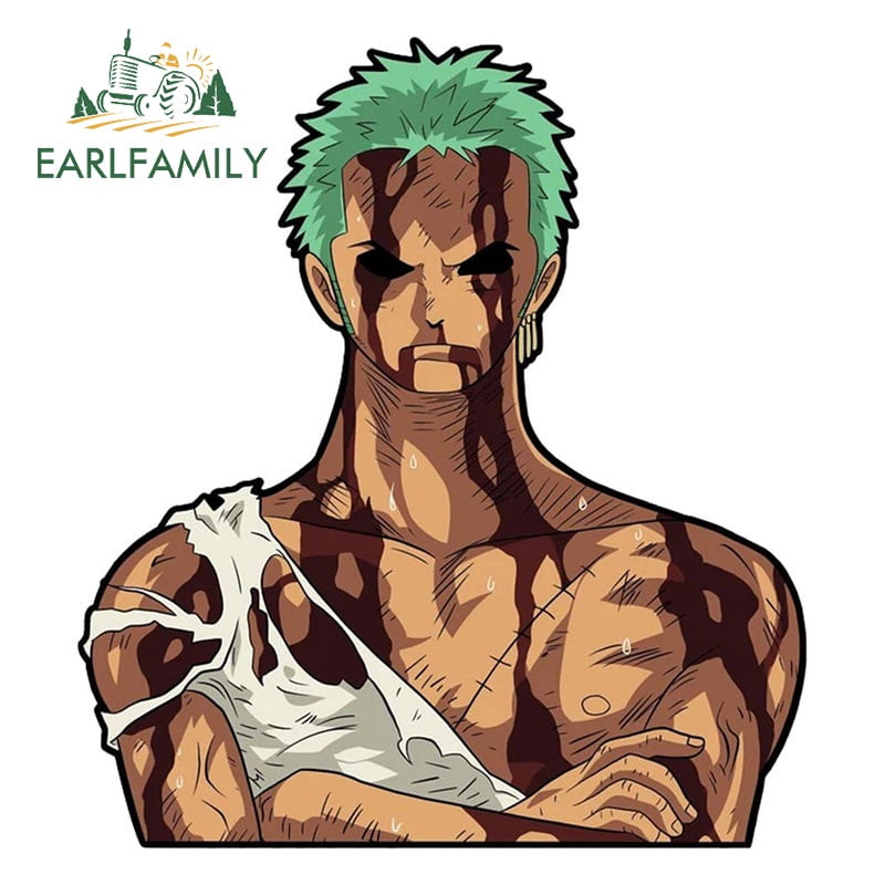 EARLFAMILY 5.1 in Roronoa Zoro Car Stickers Waterproof Windows Computer ...