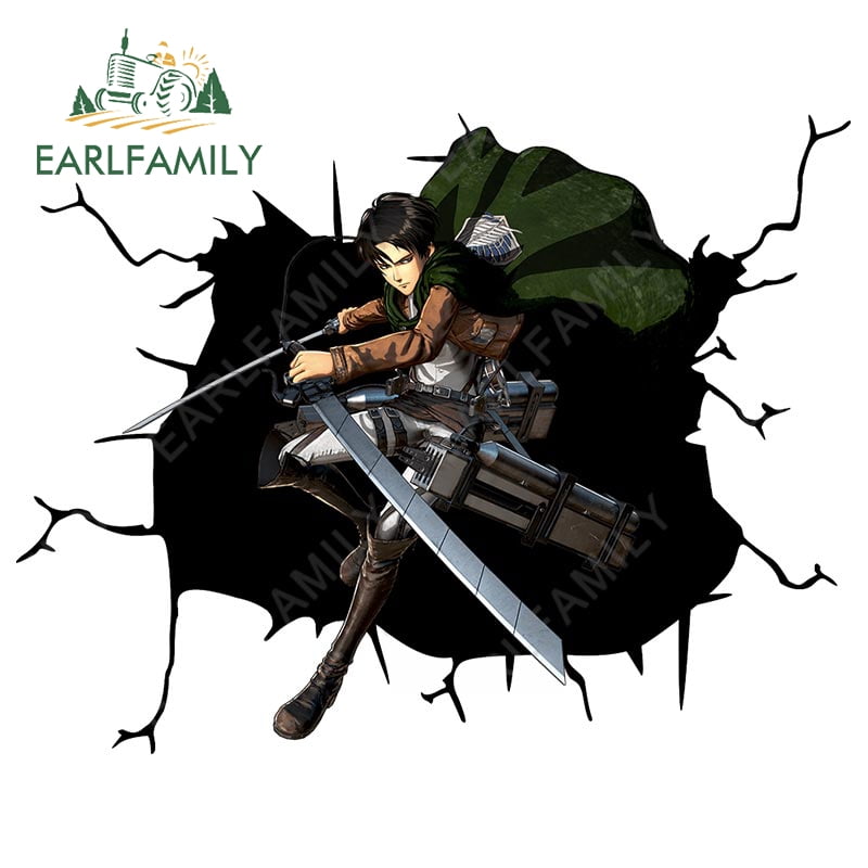 EARLFAMILY 5.1 in for Anime Levi Ackerman Car Stickers Trunk Anime ...