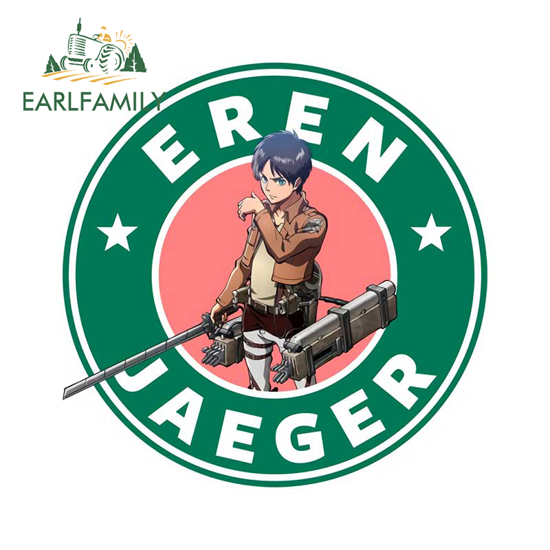 EARLFAMILY 5.1 in for Attack on Titan EREN JAEGER Anime Car Accessoires ...