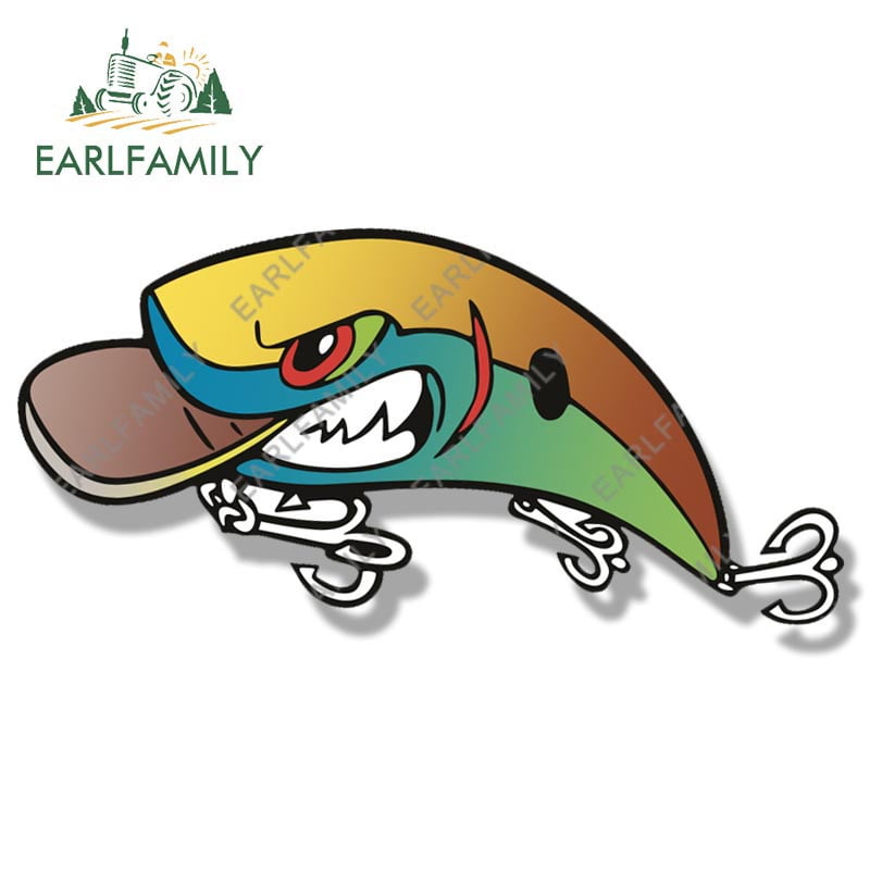 EARLFAMILY Chew on This Lure Sticker for Tackle Box Toolbox Boat ...