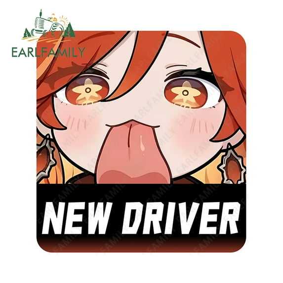 EARLFAMILY Chibi Genshin Impact New Driver Car Sticker Vinyl Sign Cute ...