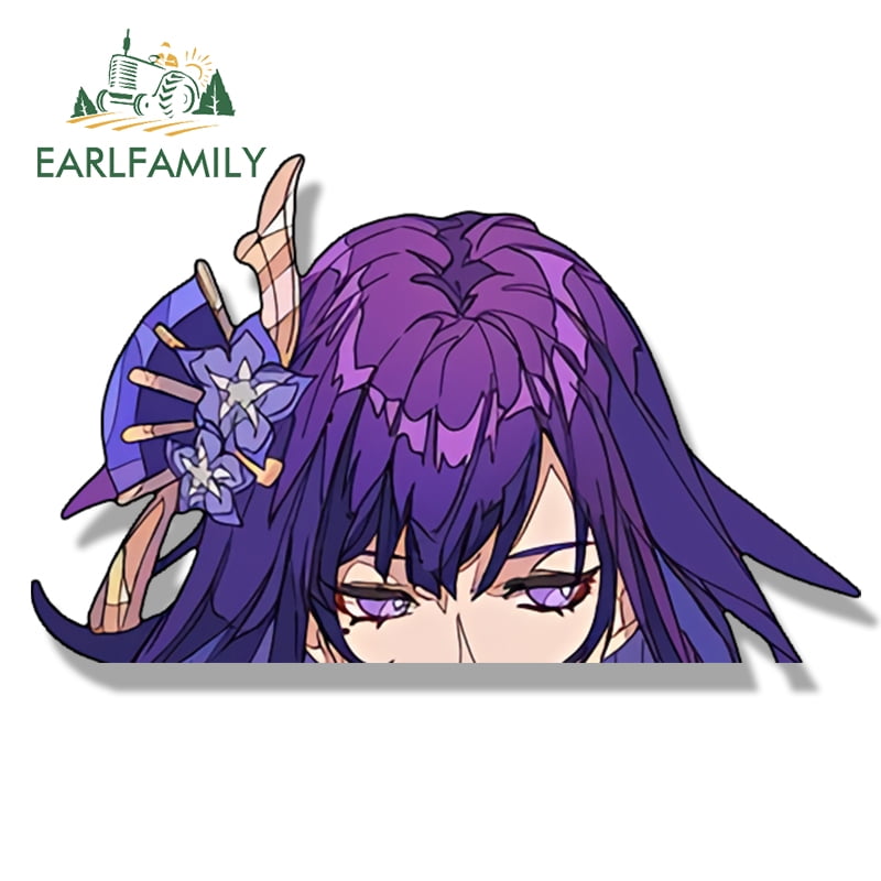 EARLFAMILY Raiden Ei Fanart Car Sticker Genshin Impact Slap Decal Chibi ...