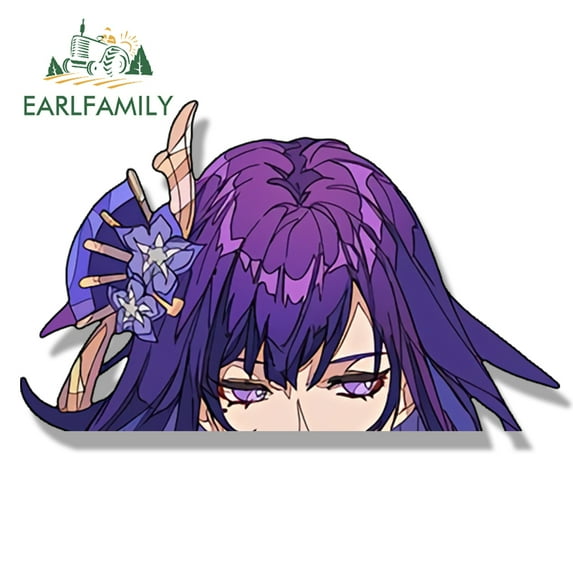 EARLFAMILY Raiden Ei Fanart Car Sticker Genshin Impact Slap Decal Chibi ...