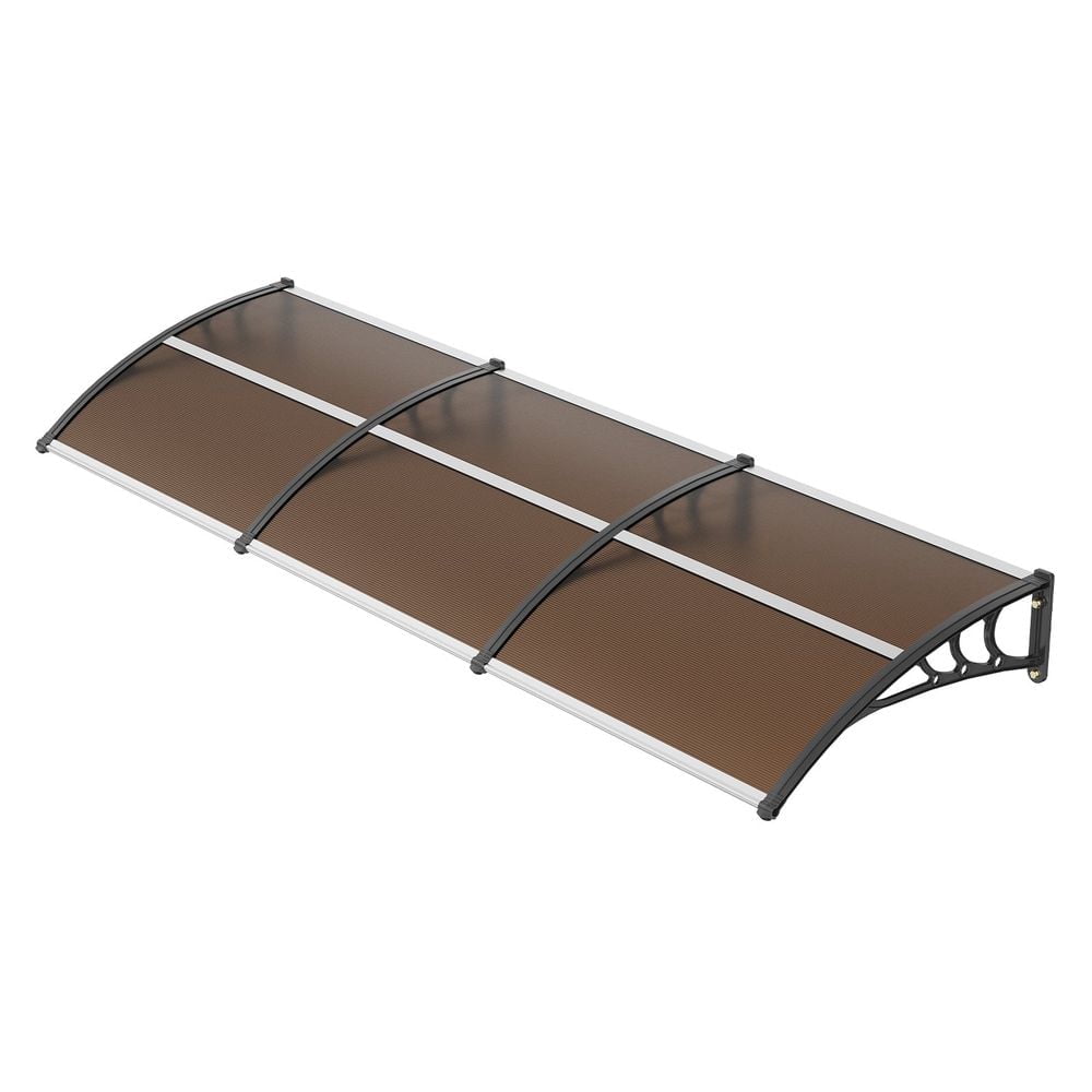 EARTHMOUNT 38”x117” Window & Door Awning Canopy, Polycarbonate Outdoor ...