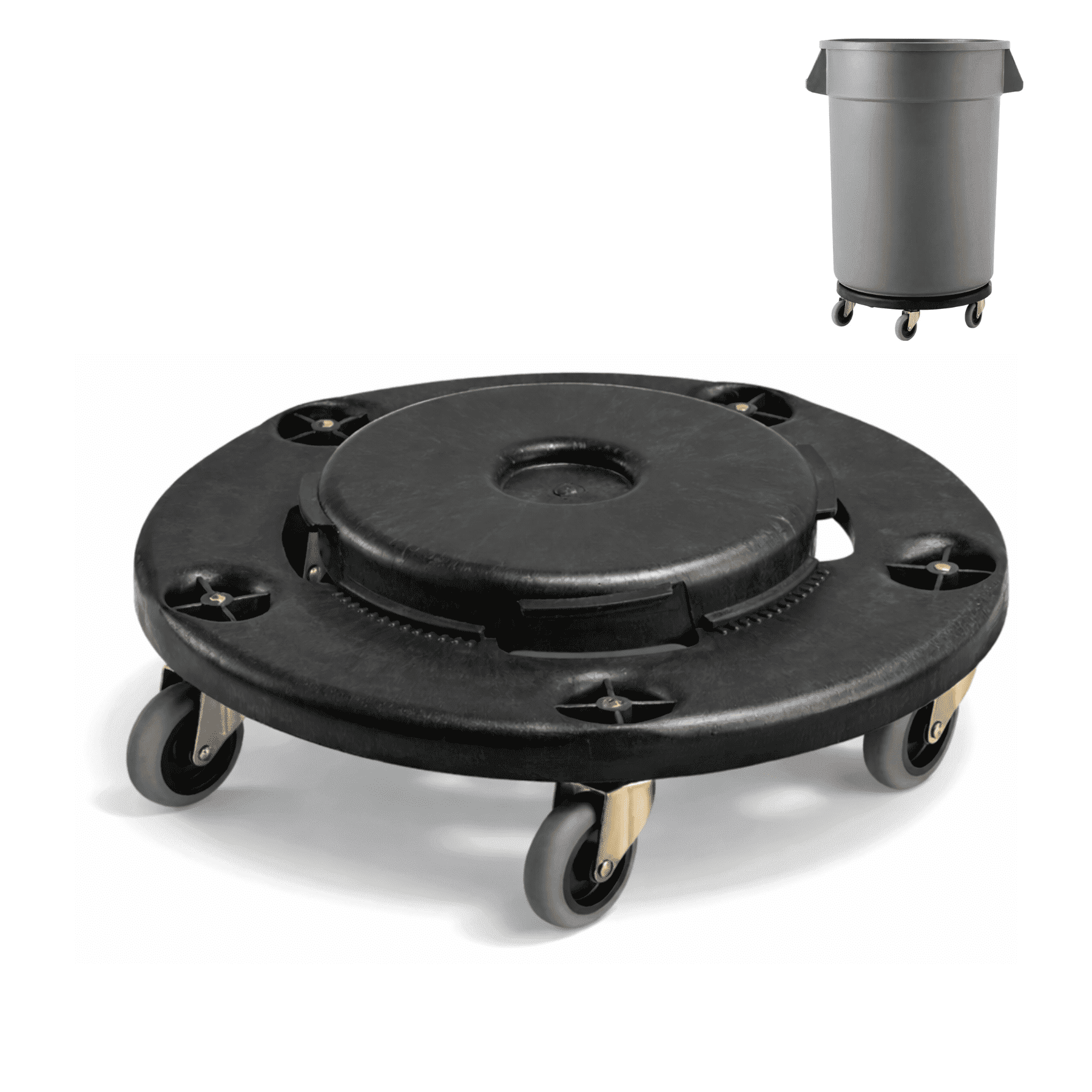 Heavy Duty Trash Can Dolly with Wheels, 500 lb Rolling Garbage Can ...
