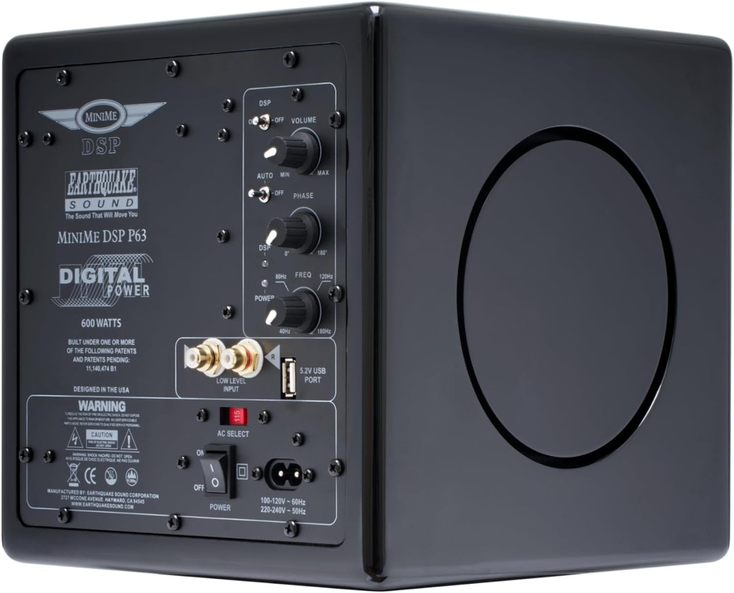 EARTHQUAKE Sound MiniMe DSP P63B 6.5-Inch Micro Powered Subwoofer with ...