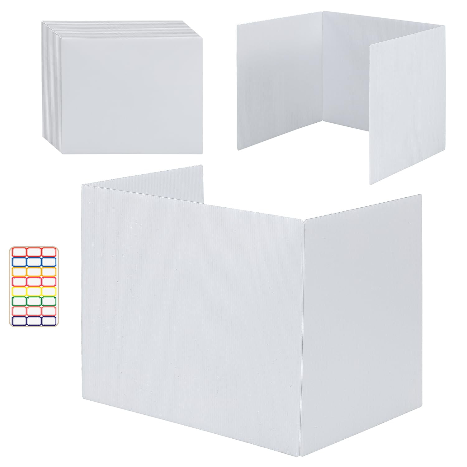 EARTHSON 24 Pack Plastic Privacy Folders for Students, White Water ...