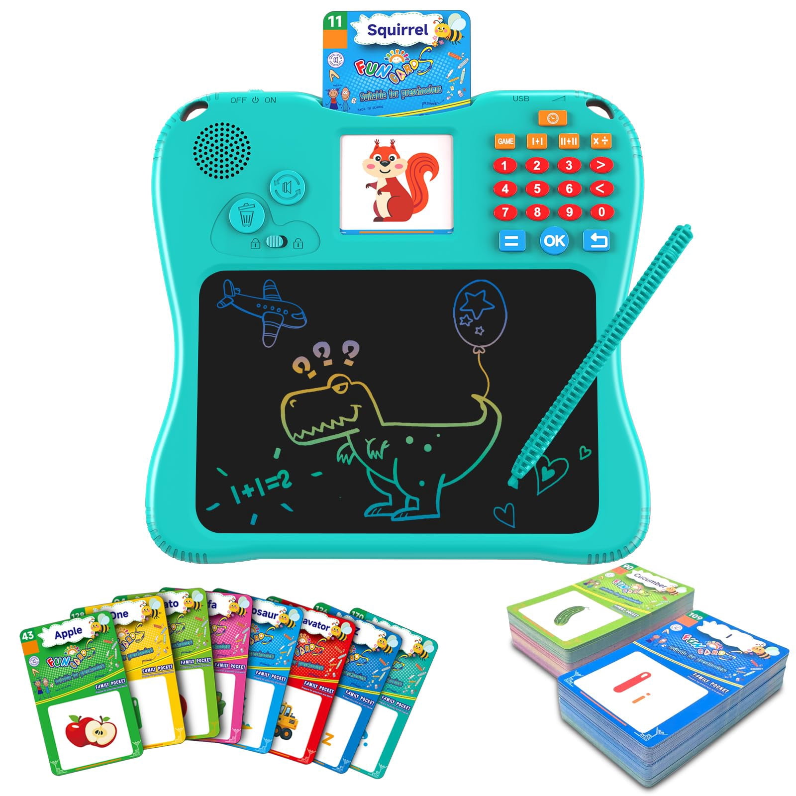 EASEGMER 3 in 1 TSF6 Educational Learning Toys - 8'' Drawing Tablet and ...