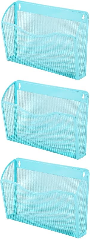 EASEPRES 3 Single Pocket Mesh Hanging File Organizer, Vertical Wall ...