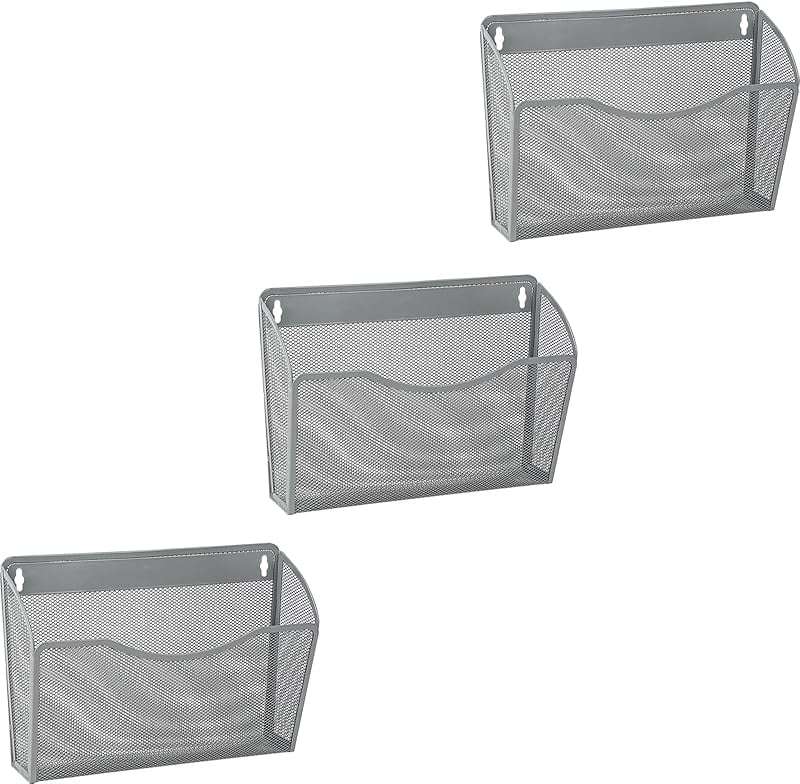 EASEPRES 3 Single Pocket Mesh Hanging File Organizer, Vertical Wall ...