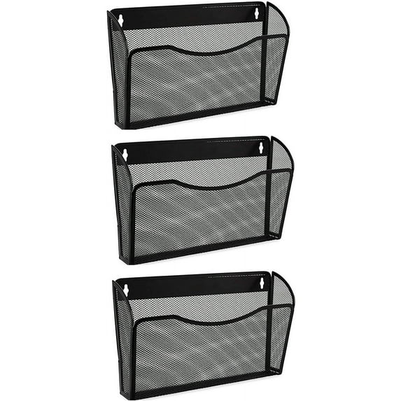 EASEPRES 3 Single Pocket Mesh Hanging File Organizer, Vertical Wall ...