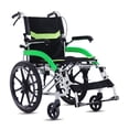EASINGO Lightweight Foldable Transport Wheelchair, Double-Brake, Self ...