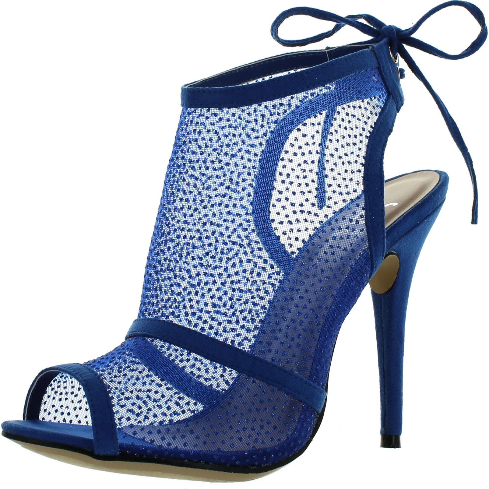 EASOS GEAL EAH-65121 Womens Ankle Cut Outs High Heel With Lace Loop On ...